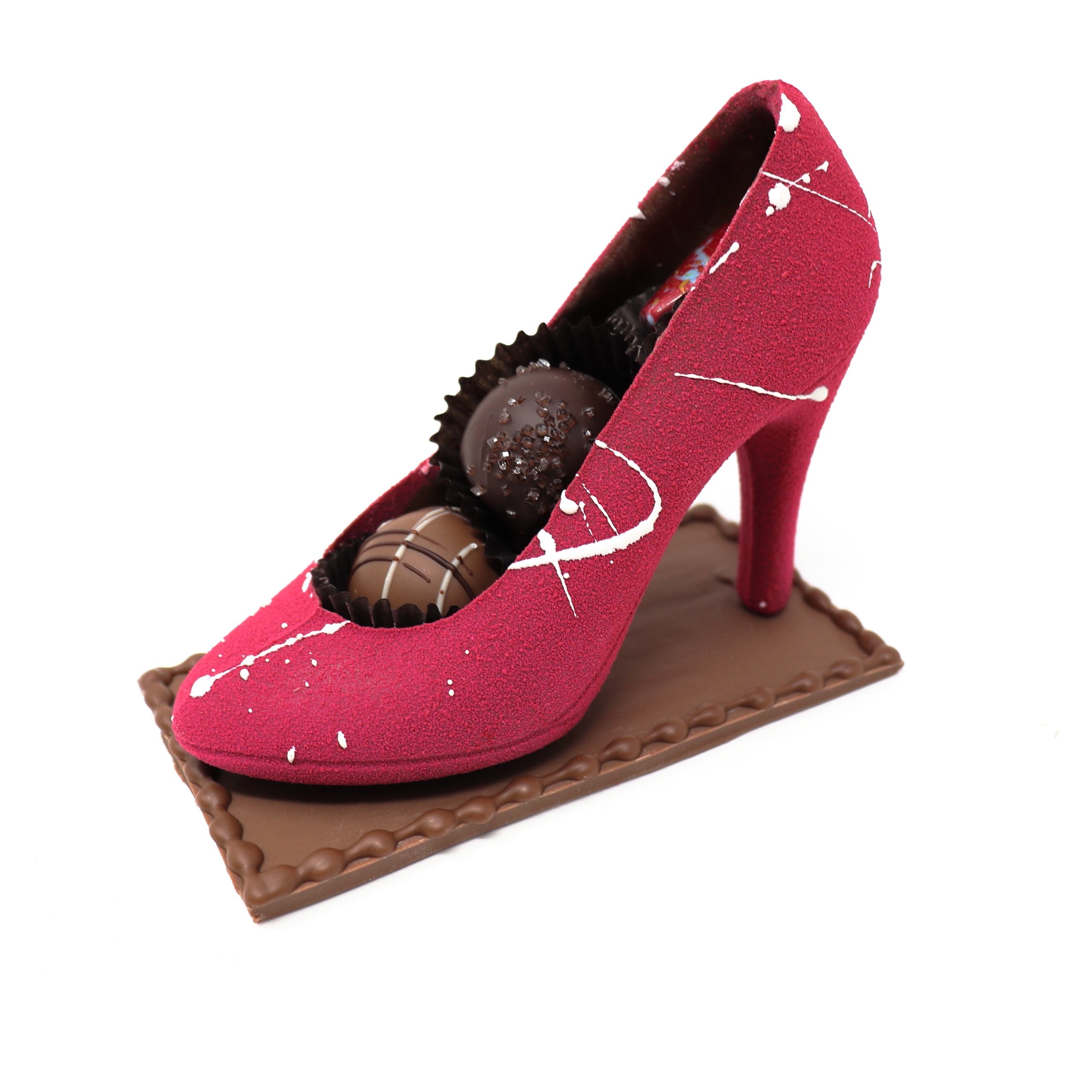 Shoe Filled With 3 Truffles | Anna Stubbe Chocolates